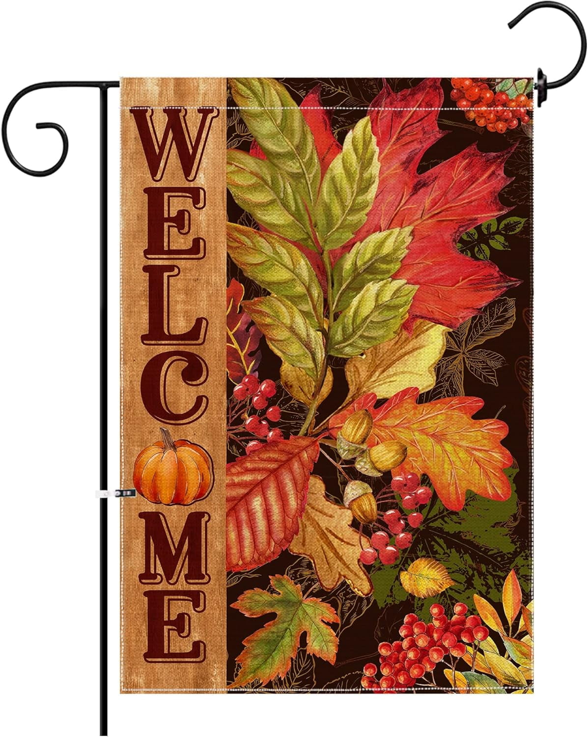 diyeu Fall Garden Flag, Fall Garden Flags for Outside 12 x 18 Inch ...