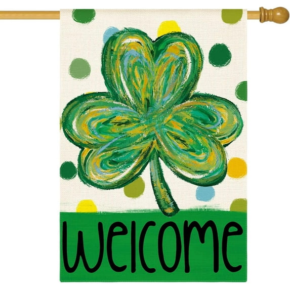 diyeu St Patricks Day House Flag 28x40 Inch Double Sided Outside ...