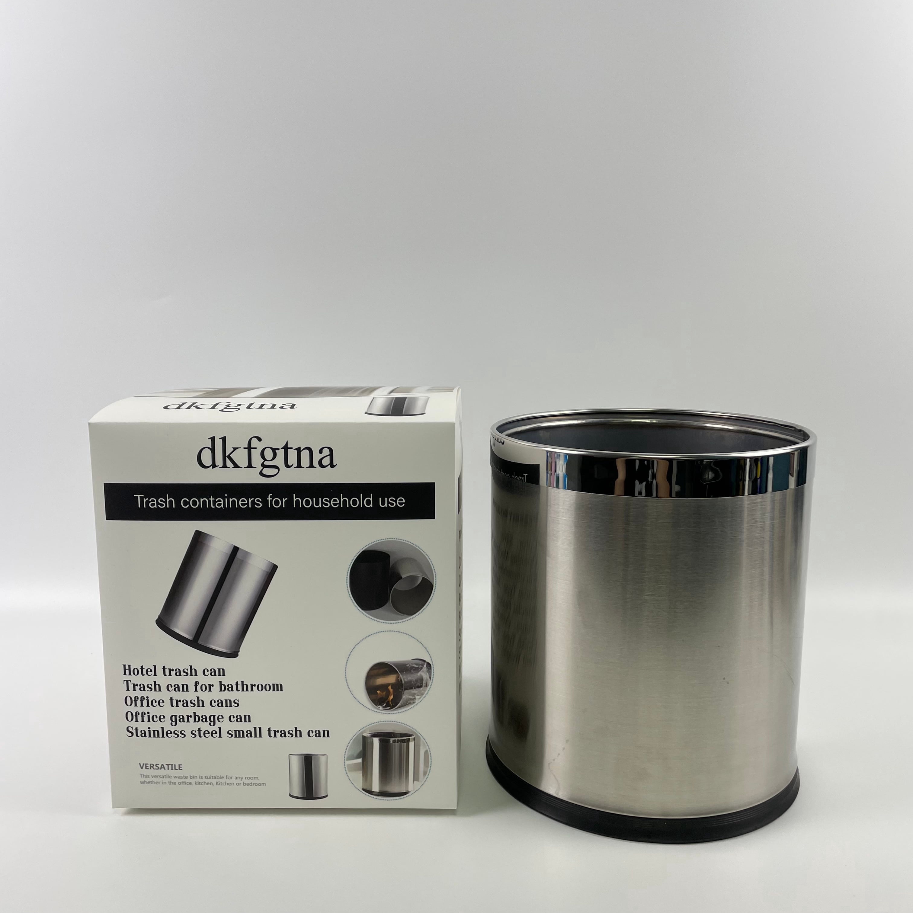 dkfgtna Trash containers for household use,Stainless Steel Garbage Can ...