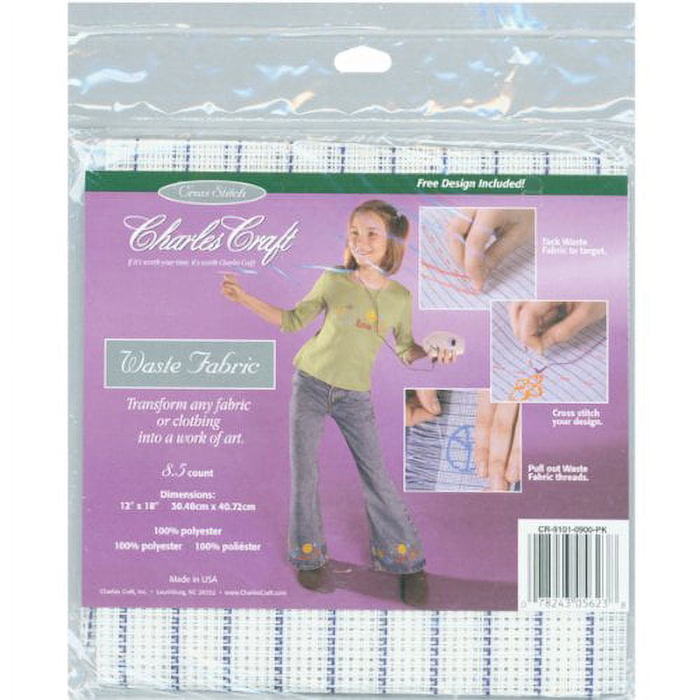 dmc cr9101 waste canvas, 12 by 18-inch, 8.5 count - Walmart.com