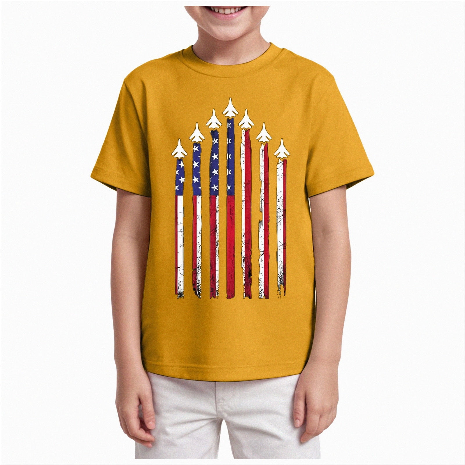 dmqupv 4th of July Shirt Kid Kids 250th Flag Shirt Boys 4th of July Tee ...