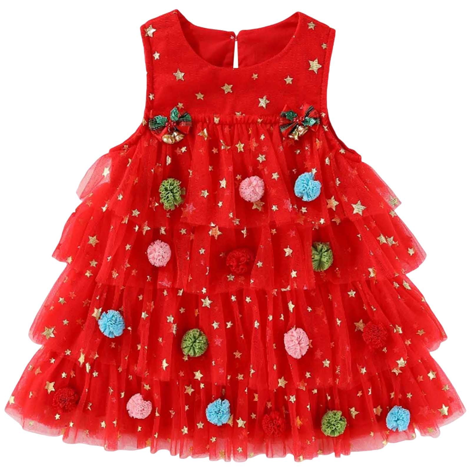 dmqupv Baby Girl Christmas Dress Kids Girls Christmas Gingerbread Dress ...