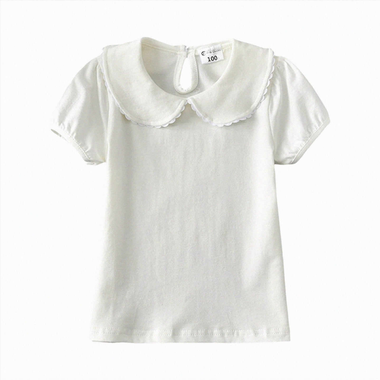 dmqupv Cute Shirts Summer Girls Small Fresh Lace Doll Short Sleeved T ...
