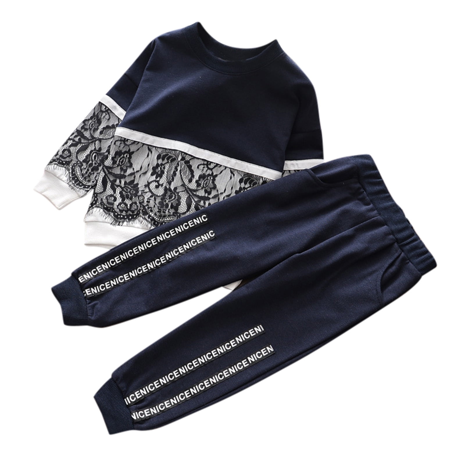 dmqupv Girl Long Sleeve Clothing Set Pants Leggings Tracksuit Sets ...