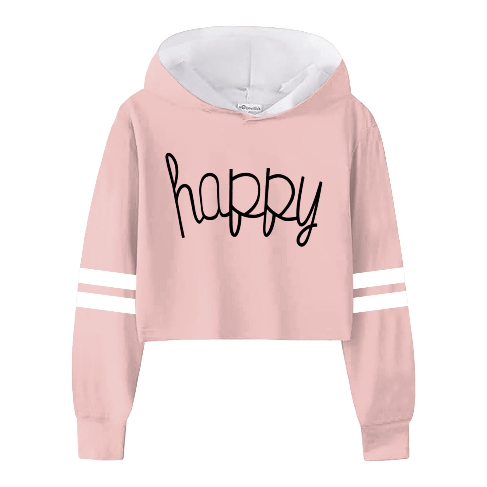dmqupv Kids Crop Tops Girls Striped Long Sleeve Fashion Hoodies ...