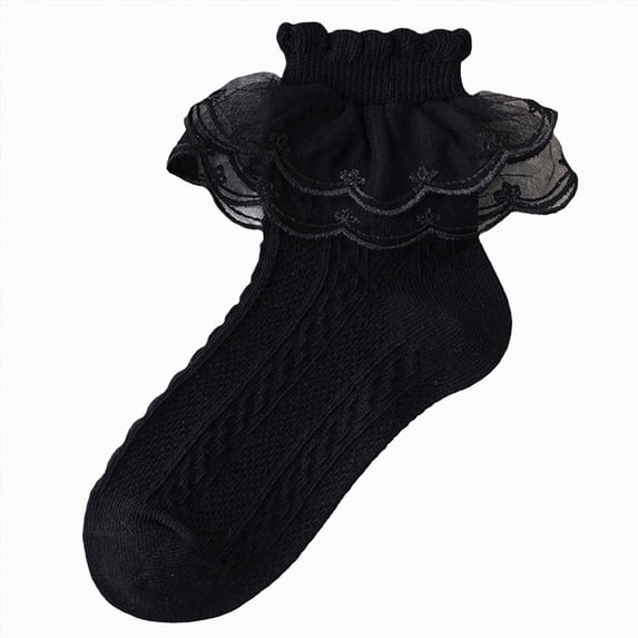 dmqupv Ruffle Socks Girls Ruffle Socks Double Lace Toddler Girl Frilly ...