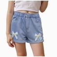 dmqupv Shorts for Kids Vintage Straight Leg Denim Jean Shorts Frayed ...