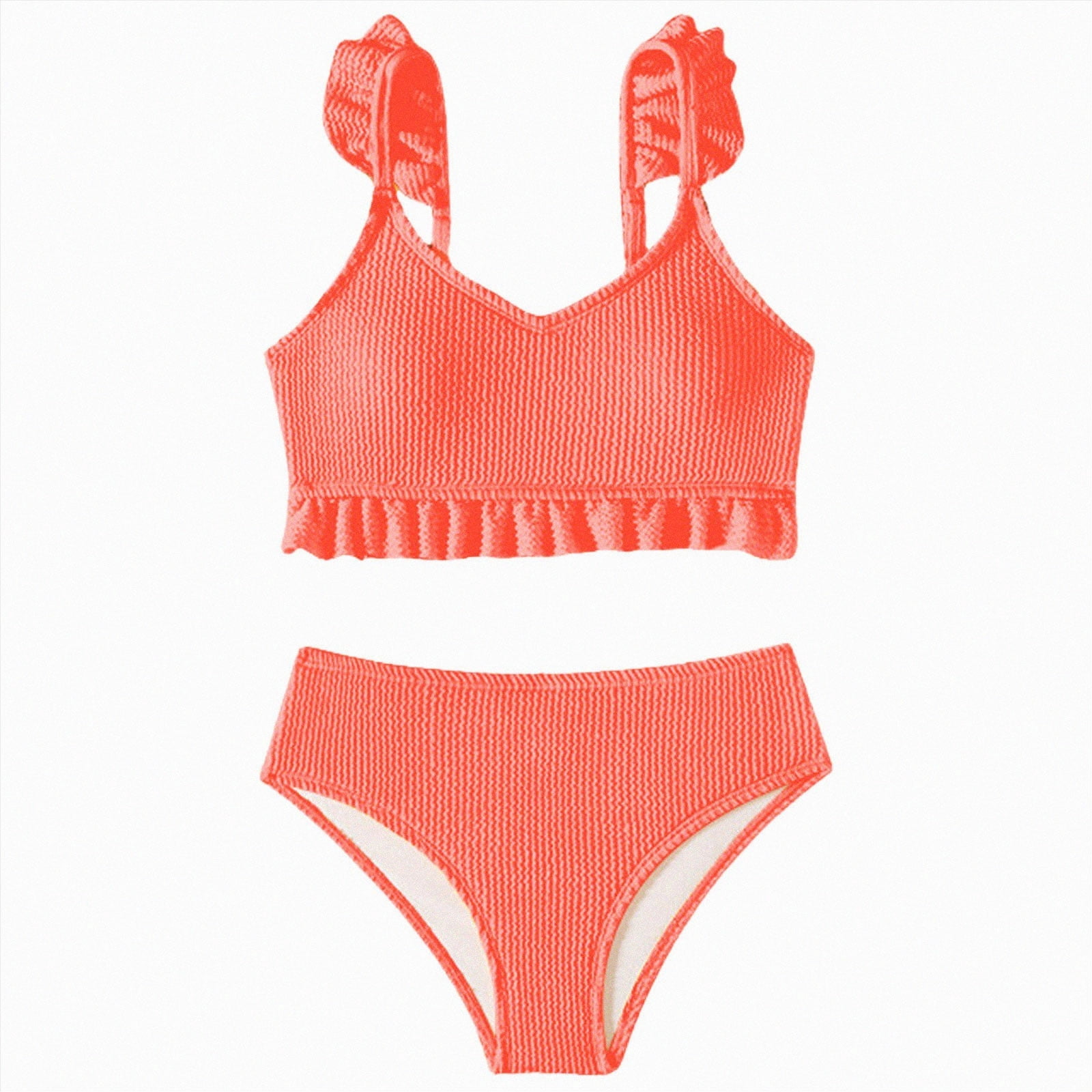 dmqupv Toddler 2 Piece Swimsuit Girls Girls' 2 Piece Bikini Swimsuits ...