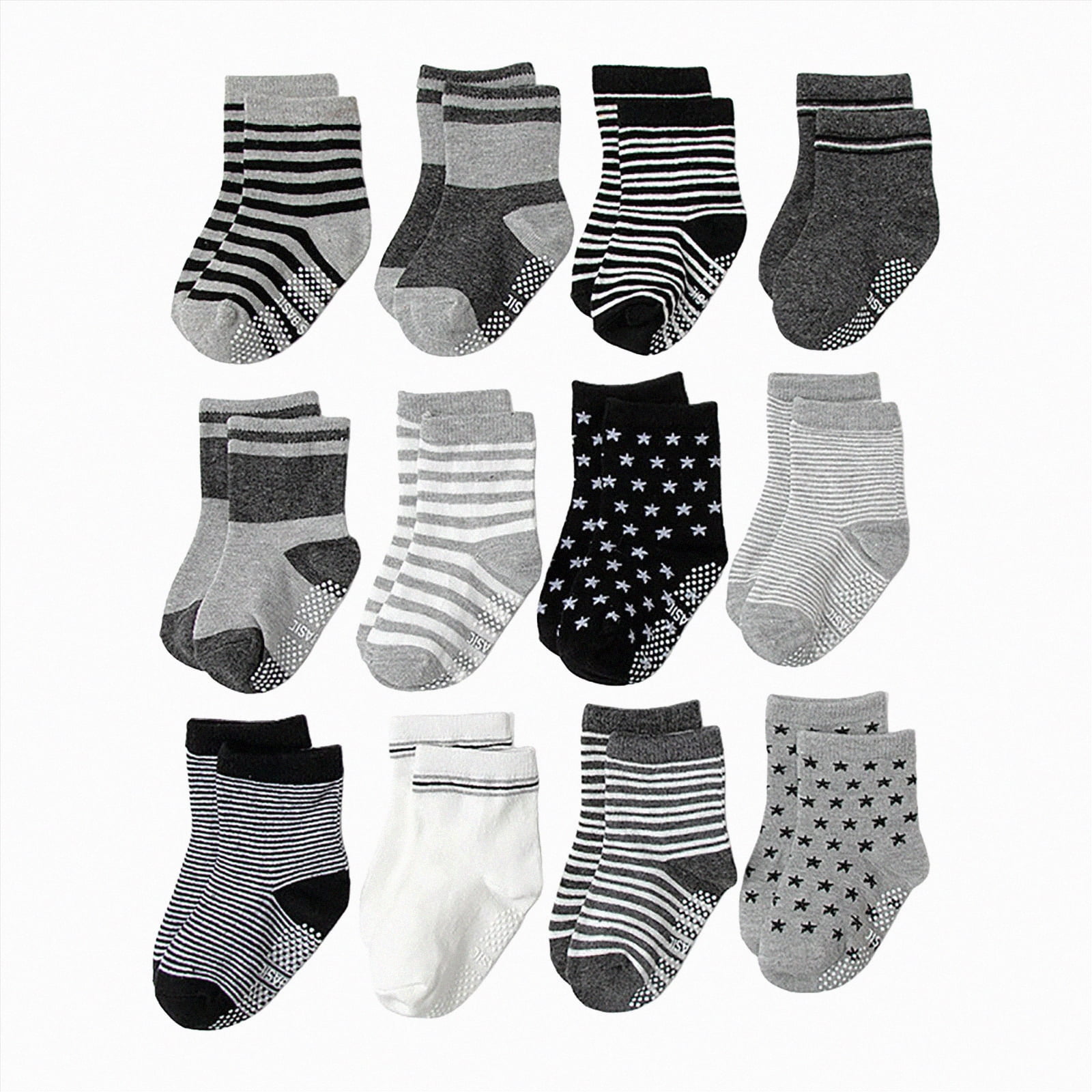 dmqupv Toddler Boy Socks 12PC Children Socks Comfortable Soft Fashion ...