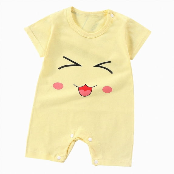 dmqupv Toddler Summer Baby Boy Outfit Short Sleeve Embroidery Jumpsuit ...