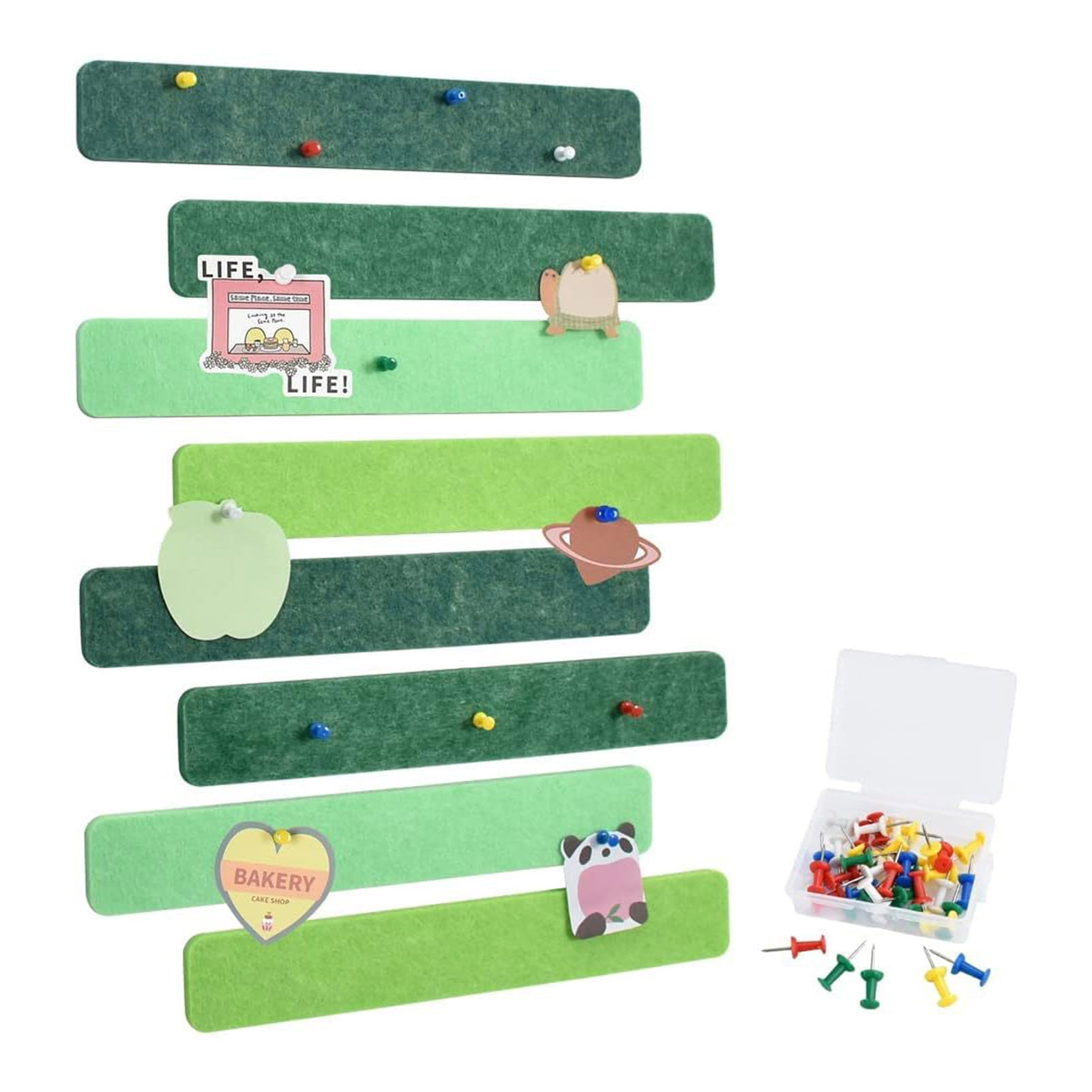 dnusflzt 8 Pack Bulletin Board Strips,Self-Adhesive Felt Pin Board Bar ...
