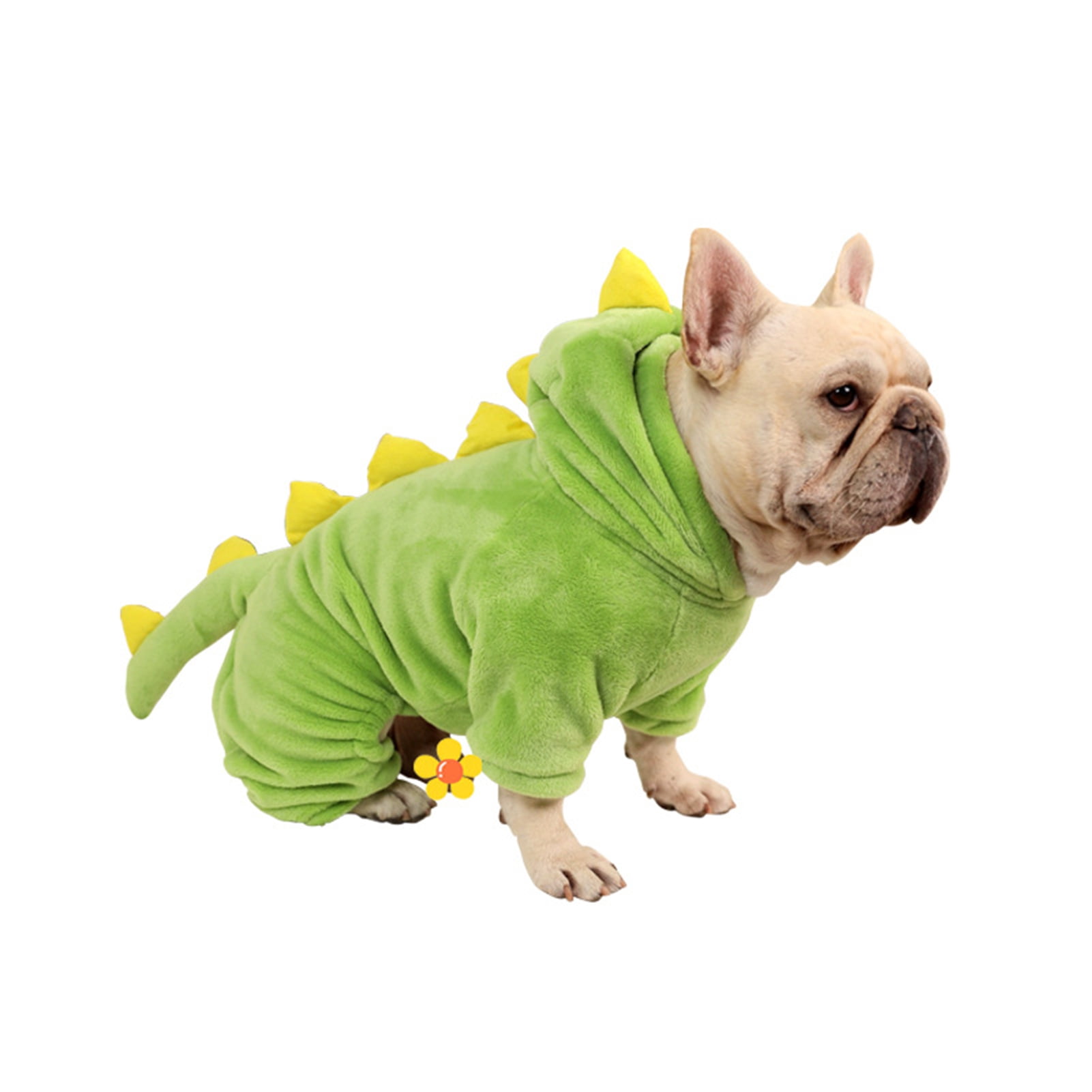 dnusflzt Dog Pajamas Clothes,Cartoon Dinosaur Shape Flannel Warm Dog ...