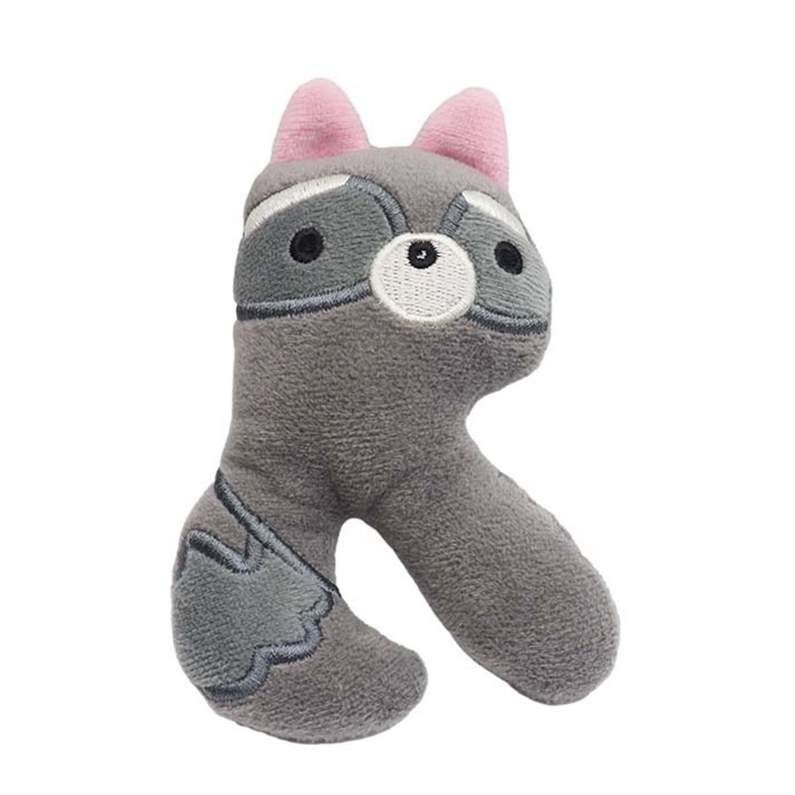 dnusflzt Dog Squeak Toys,Cartoon Alphabet Shape Plush Dogs Molar Chew ...