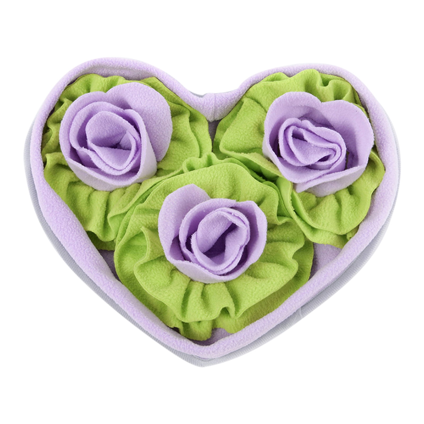 dnusflzt Pet Snuffle Mat,Rose Flower Shape Dogs Treat Slow Feeding Mat ...