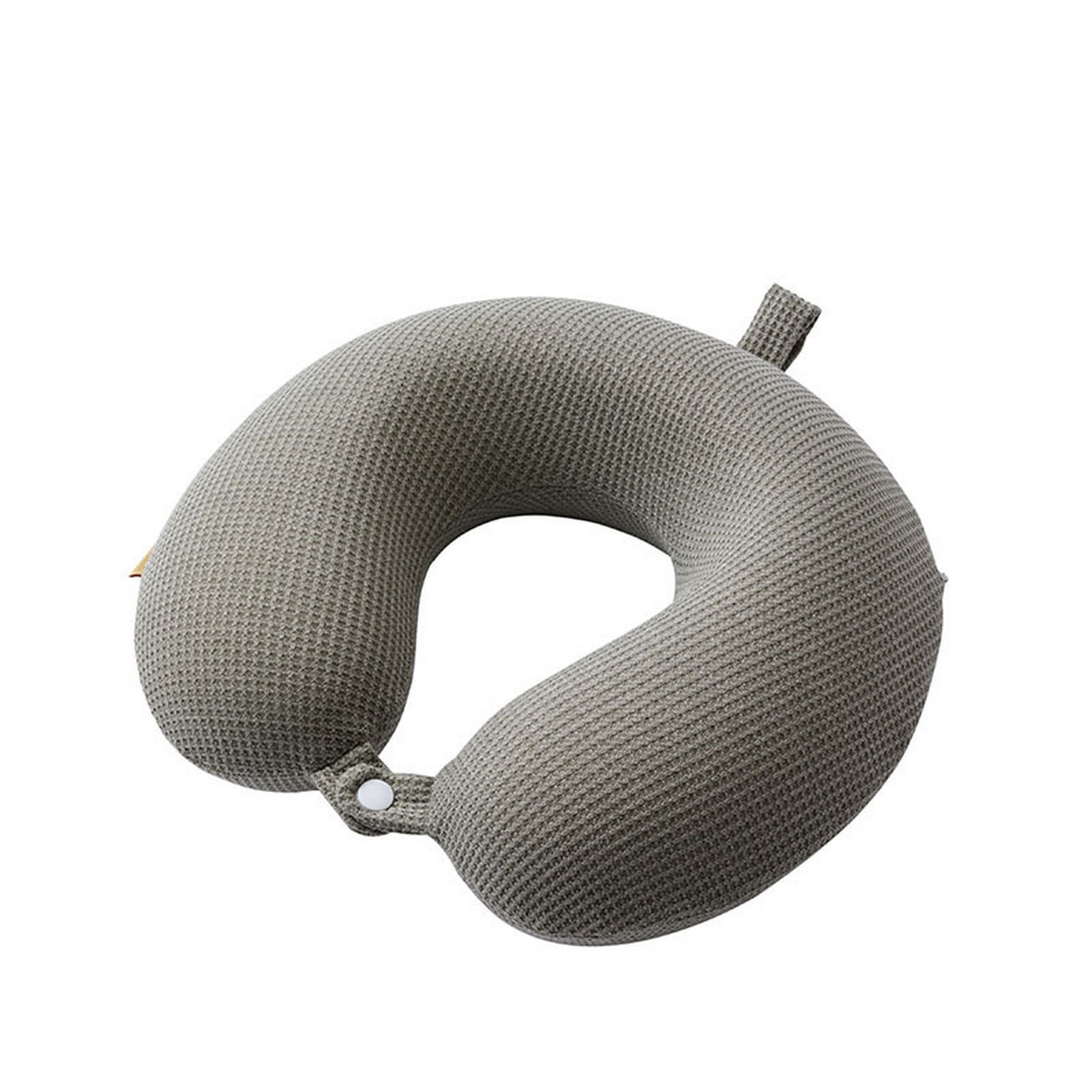 dnusflzt Travel Neck Pillow,Solid Color U Shaped Memory Foam Headrest ...