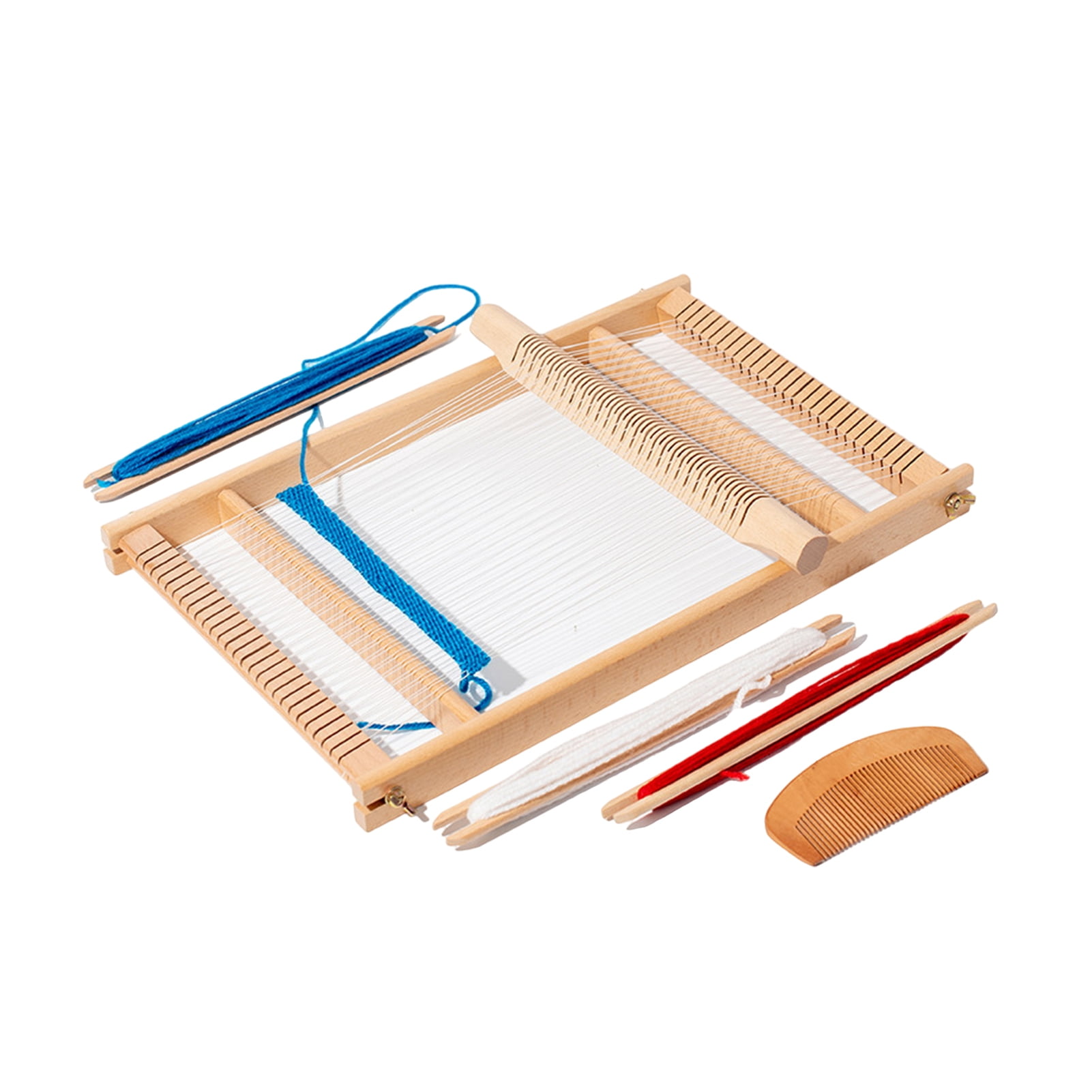 dnusflzt Weaving Loom Kit,Wooden Multi-Craft Weaving Loom Large Frame ...