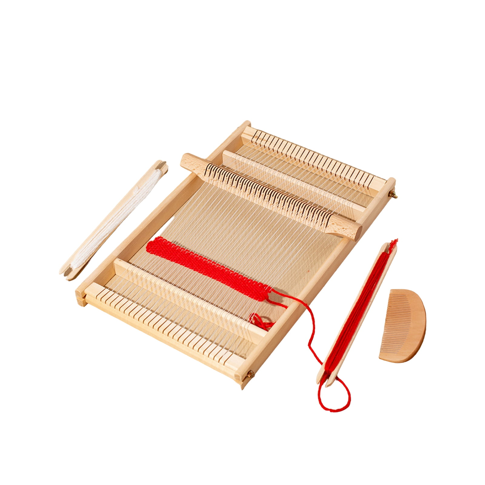 dnusflzt Weaving Loom Kit,Wooden Multi-Craft Weaving Loom Large Frame ...