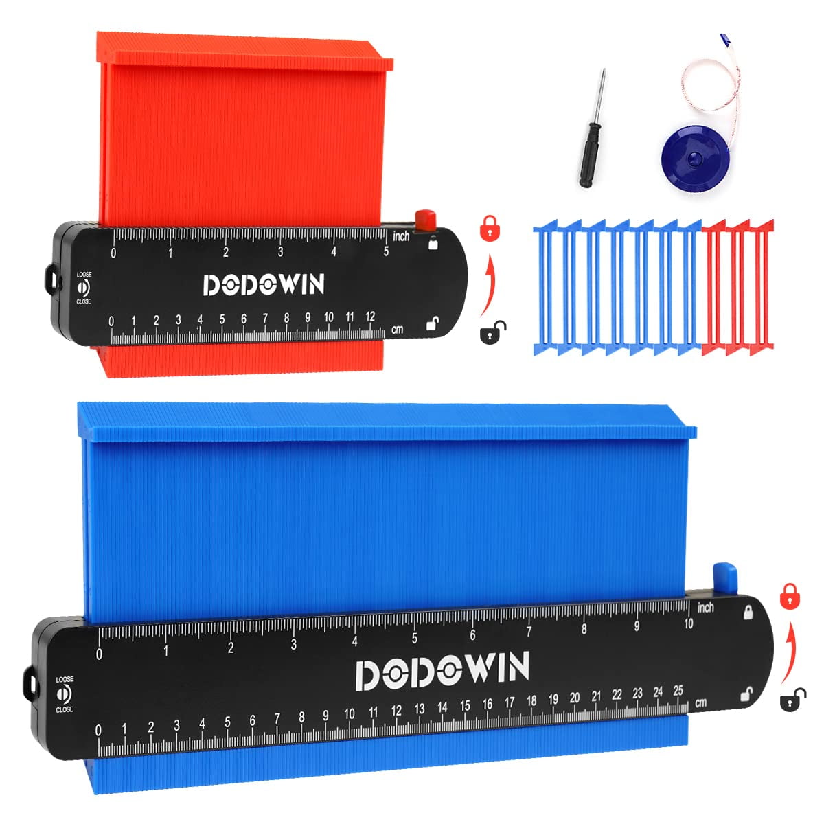 dodowin Contour Gauge 2 Pieces, Gifts for Men Dad Him, Profile Outline ...