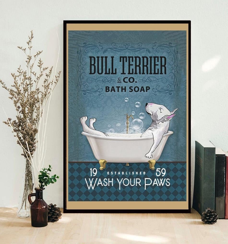 dog Bath Soap poster,Wash Your Paws poster, Dog Paw poster,Dog Lover ...