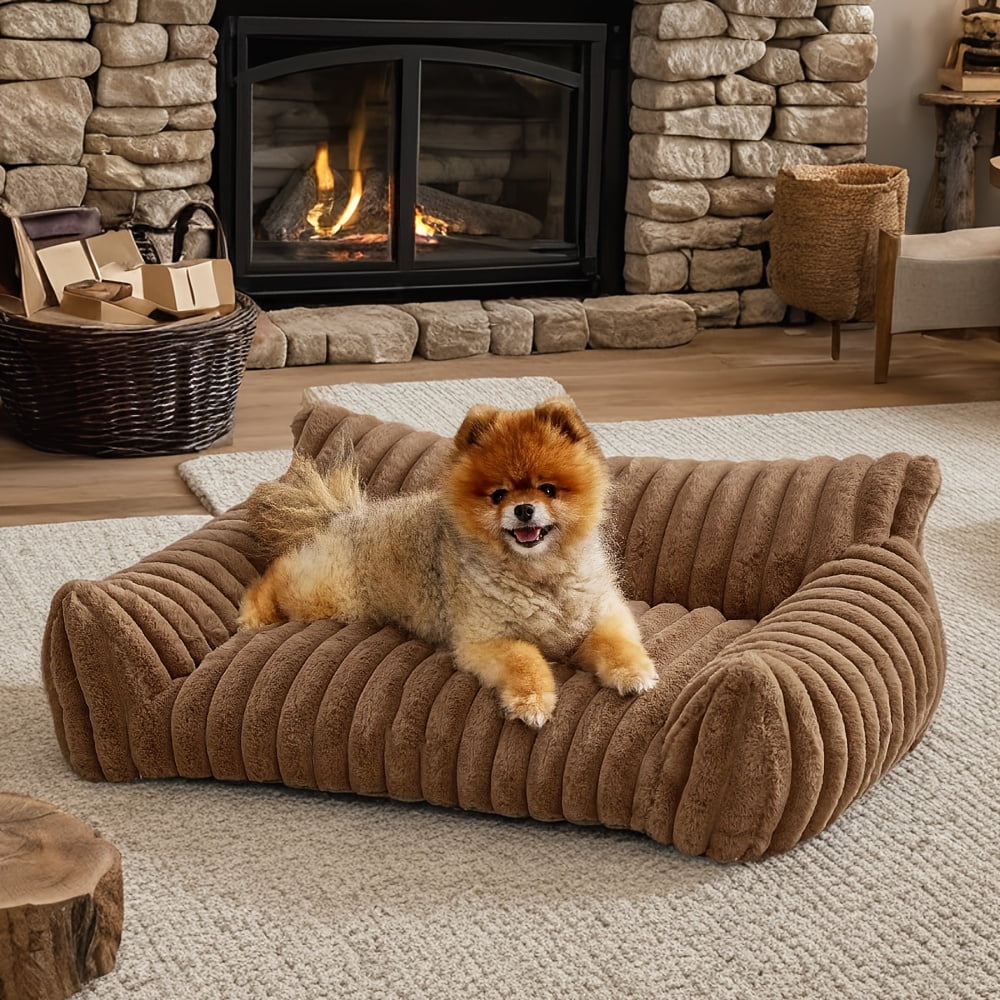 dog/Cat Couch for Pets- Fluffy Small Dog Sofa with Premium Soft ...