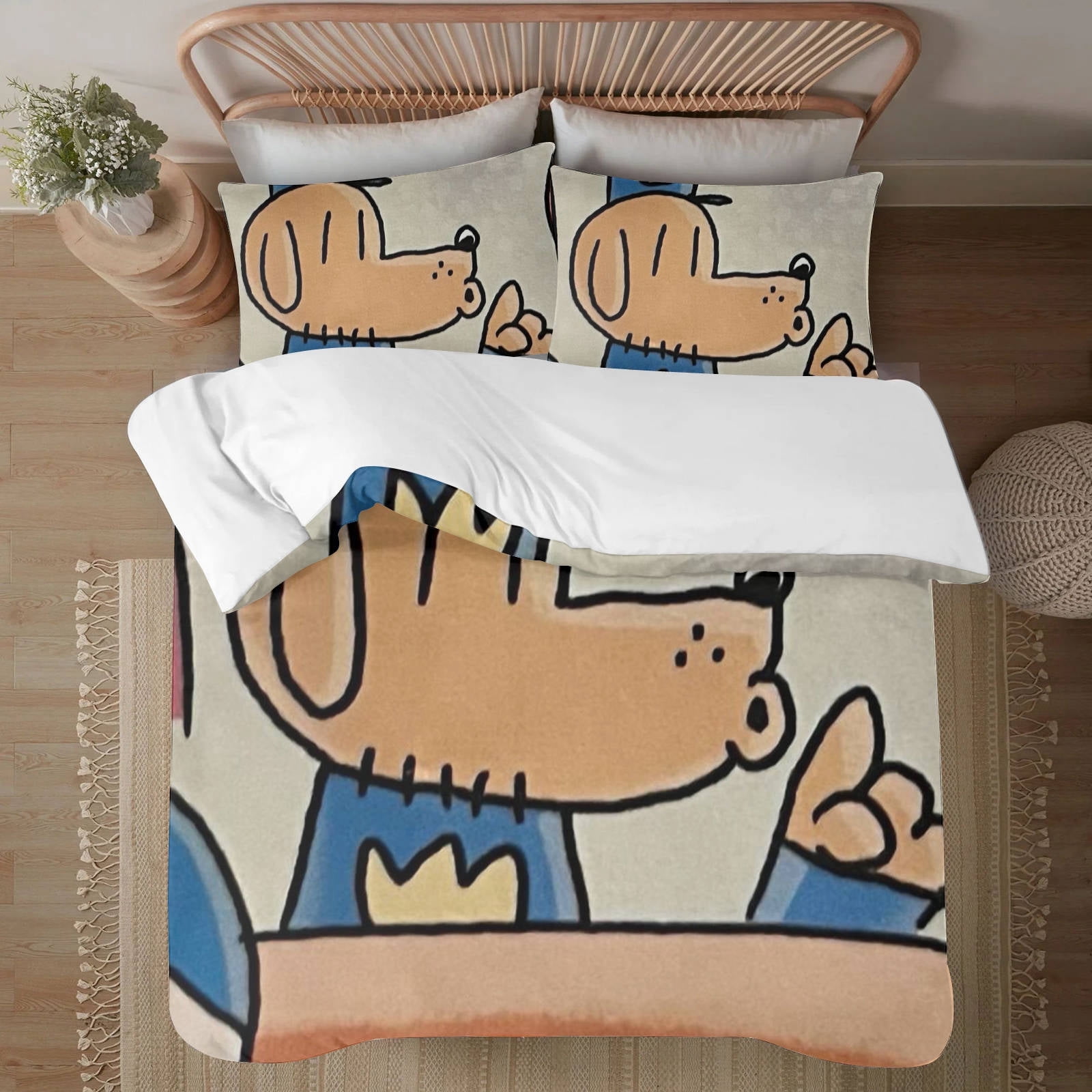 dog man Bedding Comfort Twin Comforter Set for Kids Aldult gift 3 Piece ...