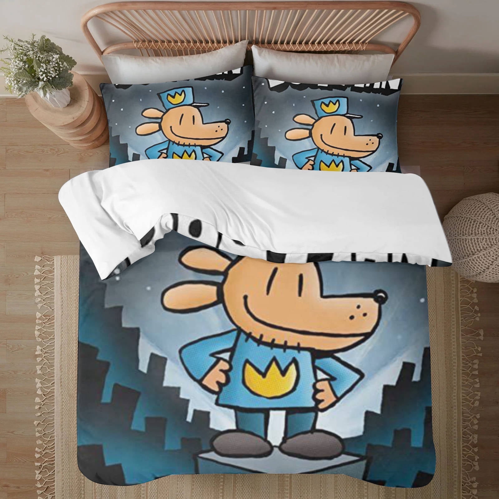 dog man Bedding Comfort Twin Comforter Set for Kids Aldult gift 3 Piece ...