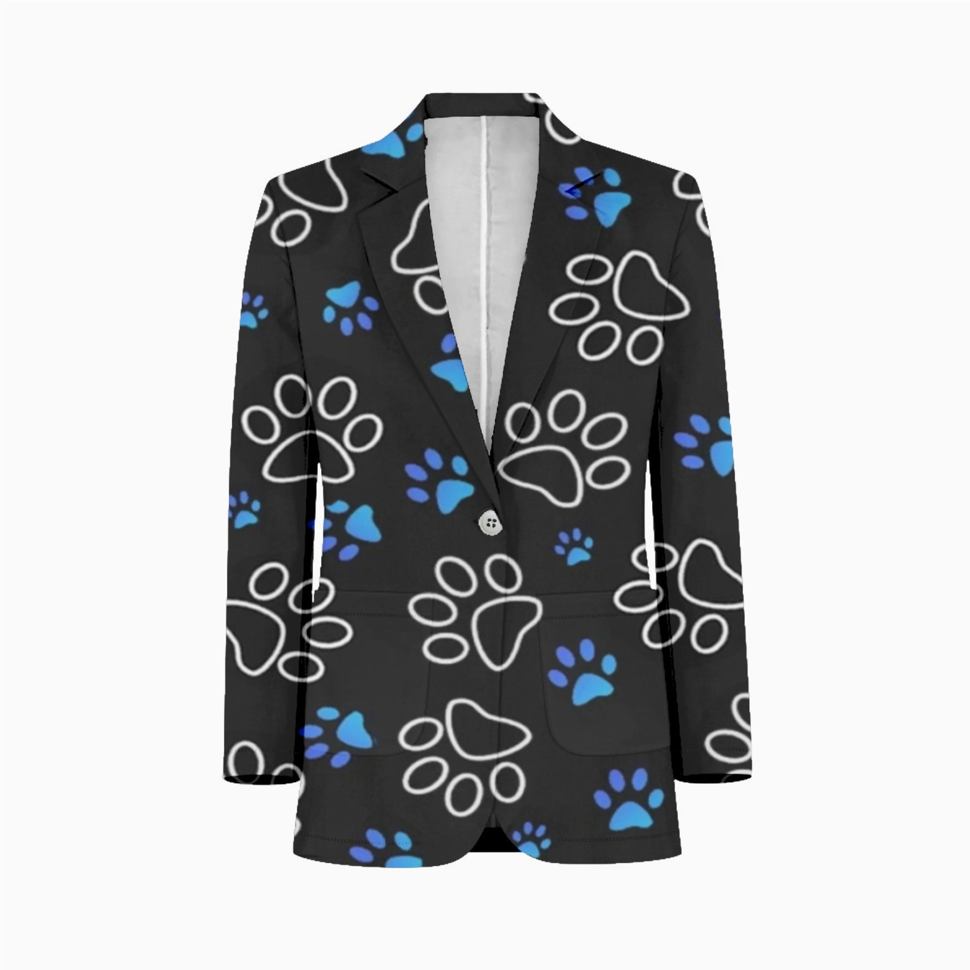 dog paw print Mens Suits Shawl Collar Slim Fit Suit Mens Groom Jacket ...