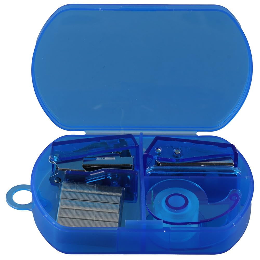 dohobby Blue Mini Office Supply Set Mini Portable Case,Include Mini ...