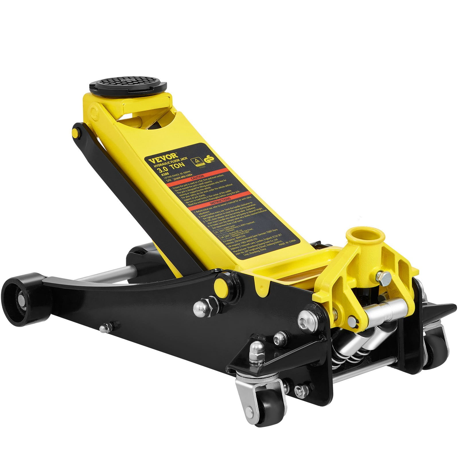 dokea 3 Ton Low Profile Floor Jack - Heavy Duty Steel Racing Jack with ...