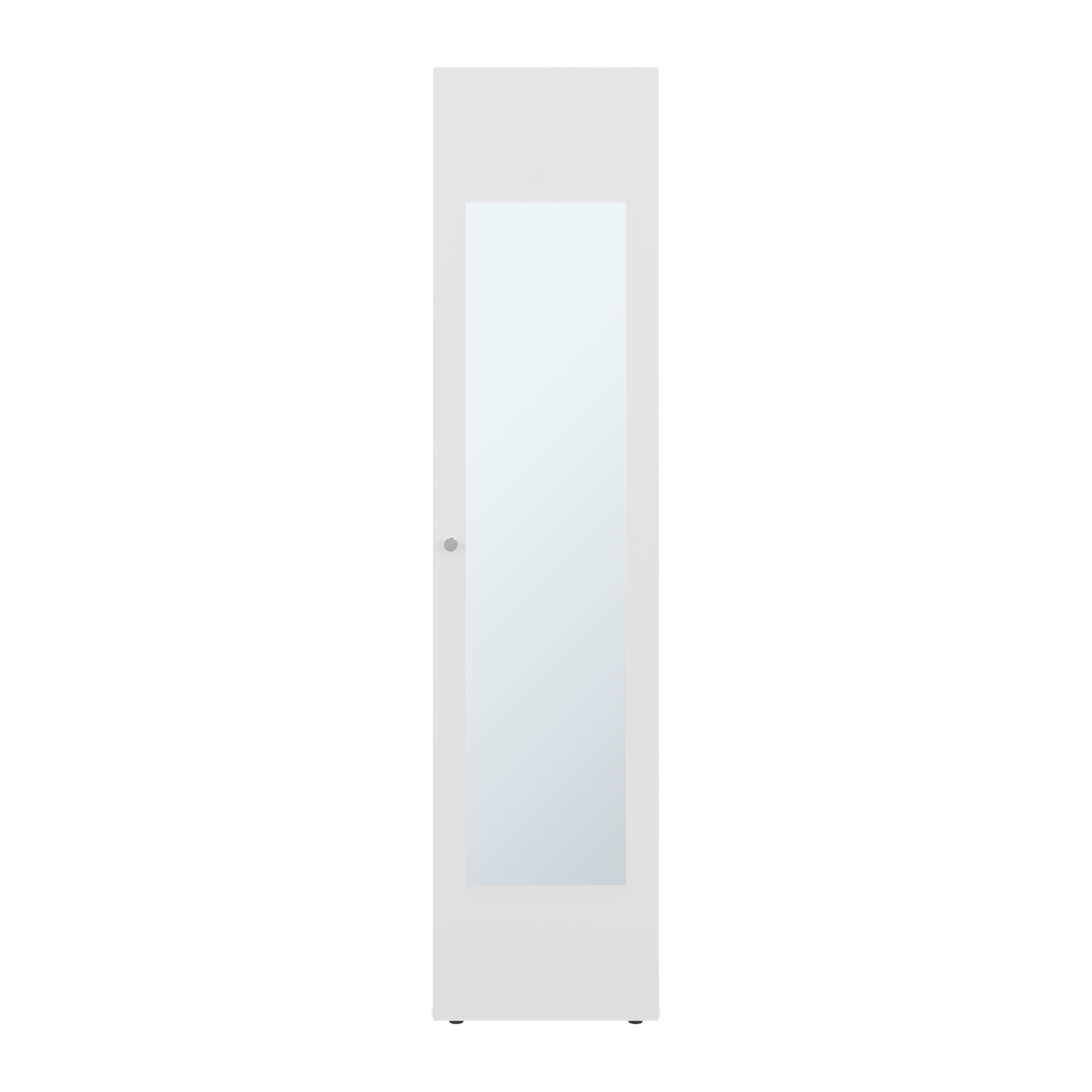 dokea Storage Cabinet with Mirror, 4 Shelves, White Modern Design ...