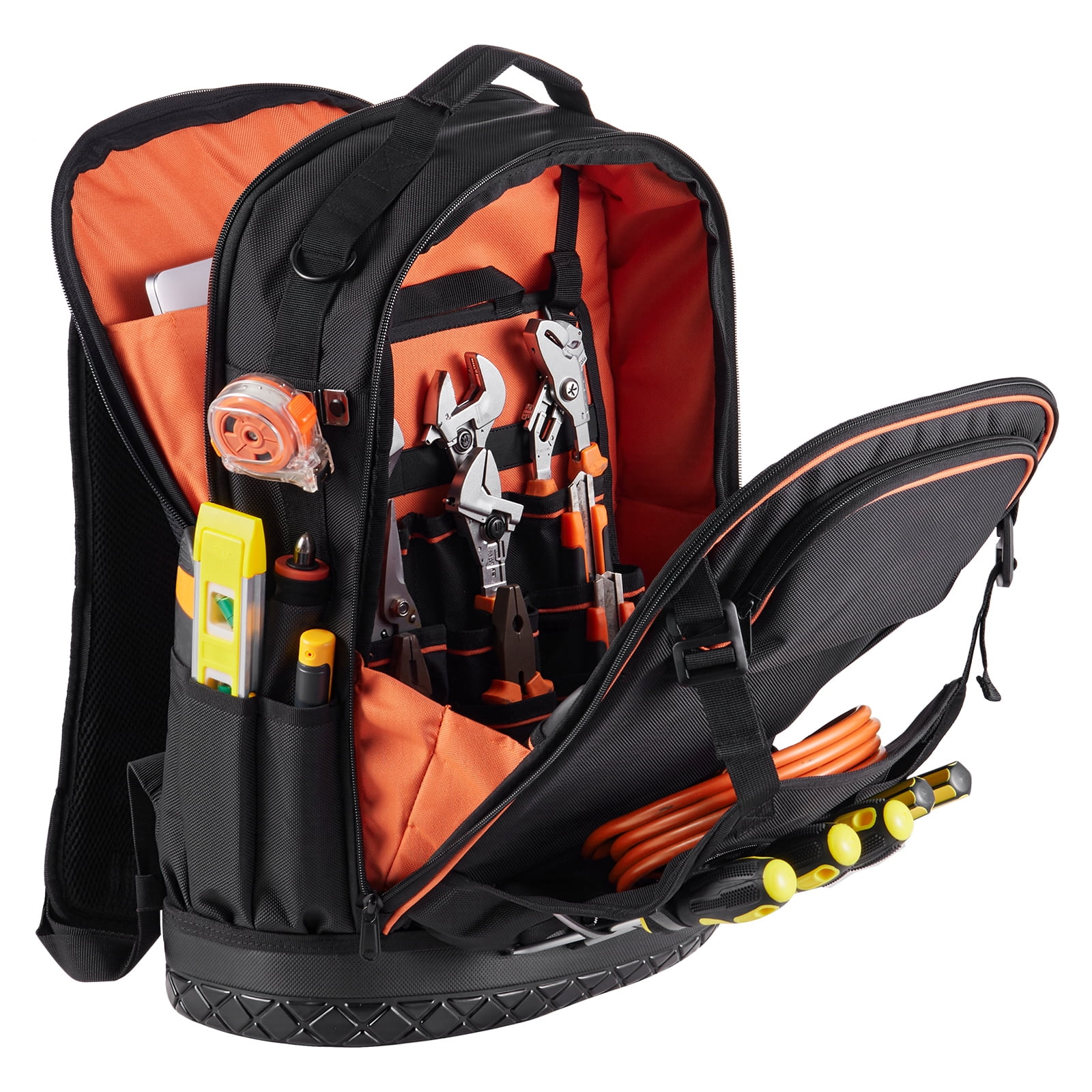 dokea Tool Backpack with Tools, 65 Pockets, Jobsite Backpack, Oxford ...