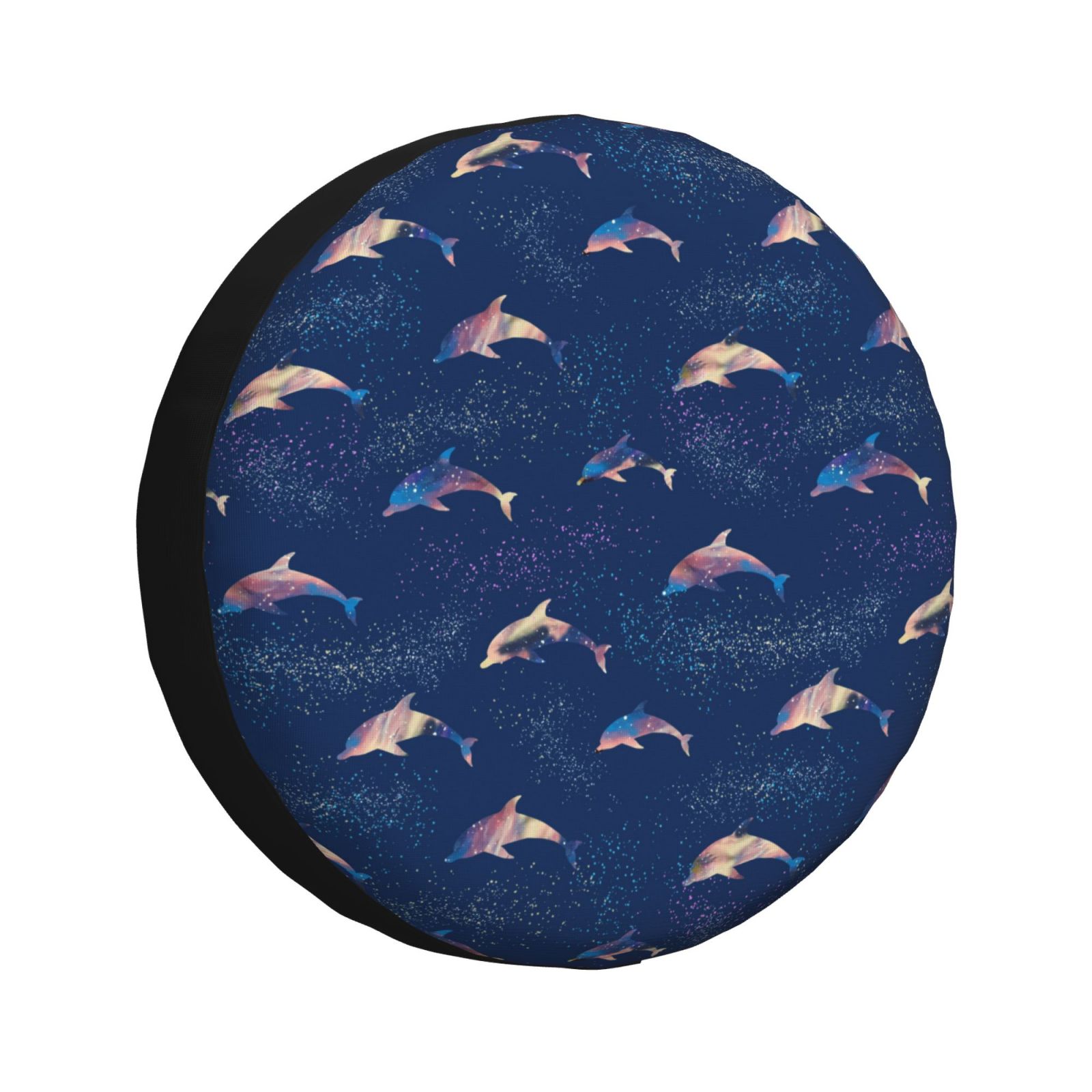 dolphin bright galaxy stars navyblue Spare Tire Cover for Trailer ...