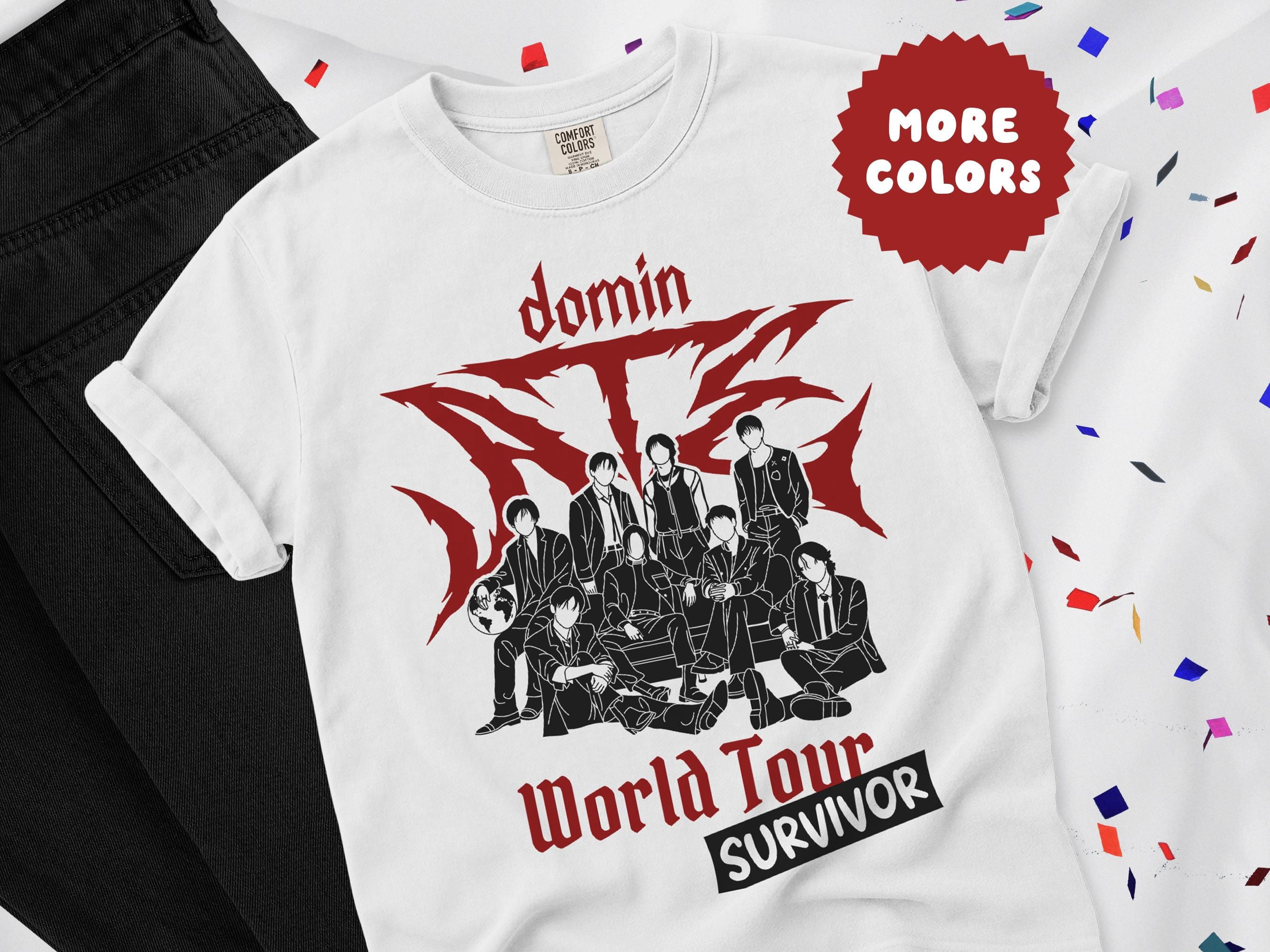 dominATE Stray Kids World Tour Survivor T-Shirt, Kpop Fan Merch, Plus ...