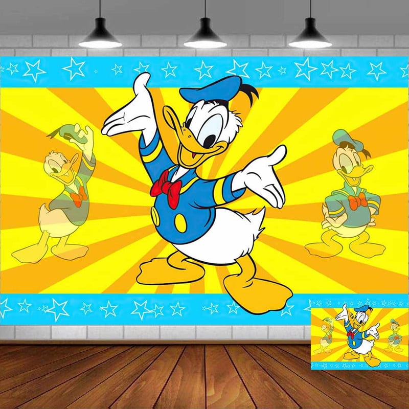 donald duck Backdrop Banner Party Supplies Poster Movie Theme ...