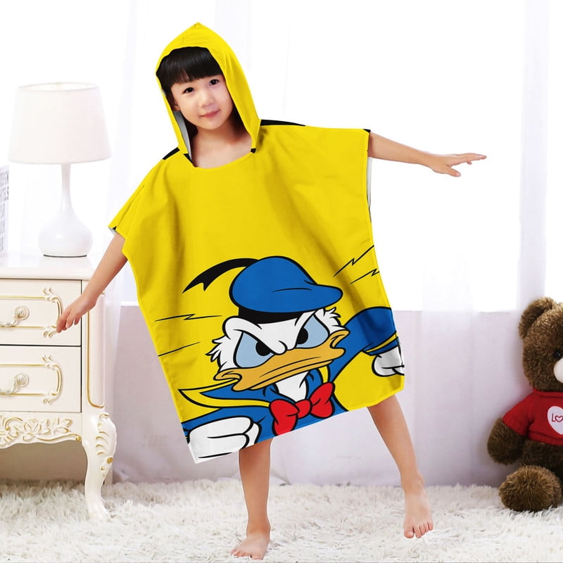 donald duck Hooded Poncho Towels, Soft & Absorbent Microfiber Beach ...