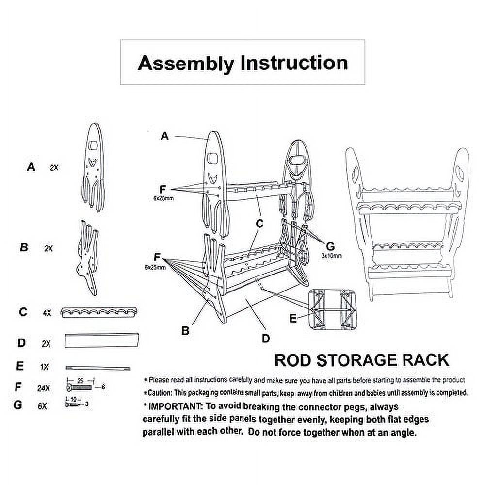 doorslay Fishing Rod Holder, Vertical Fishing Rod Rack, Fishing Pole ...