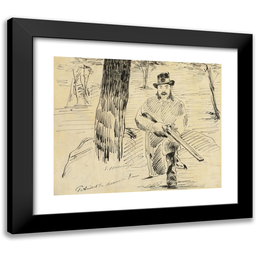 Édouard Manet 14x12 Black Modern Framed Museum Art Print Titled ...