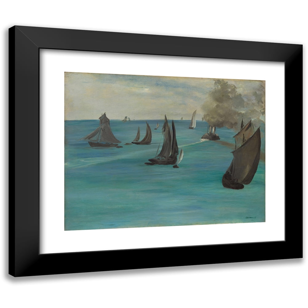 Édouard Manet 14x12 Black Modern Framed Museum Art Print Titled - Sea ...