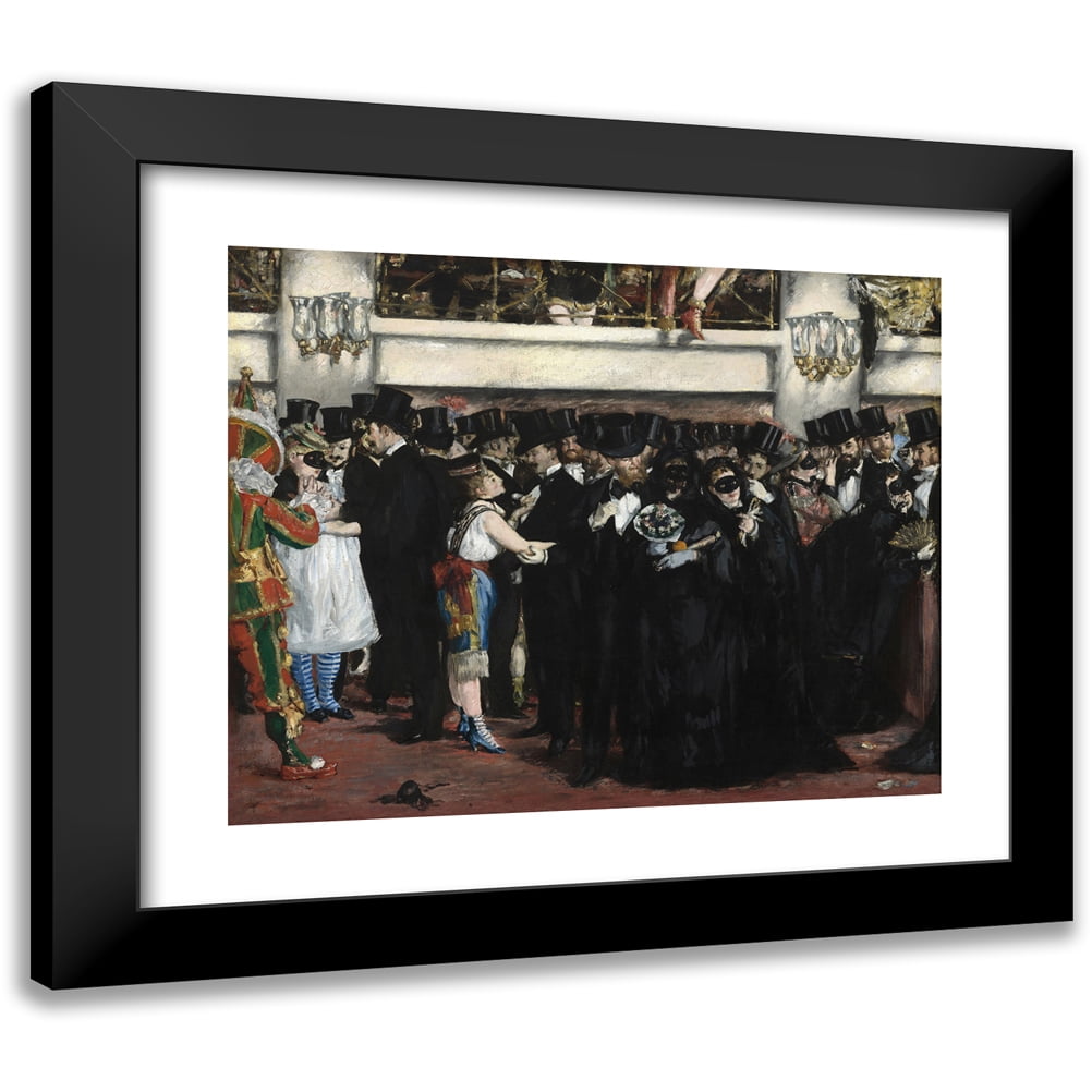 Édouard Manet 18x15 Black Modern Framed Museum Art Print Titled - Masked Ball at the Opera (1873 ...