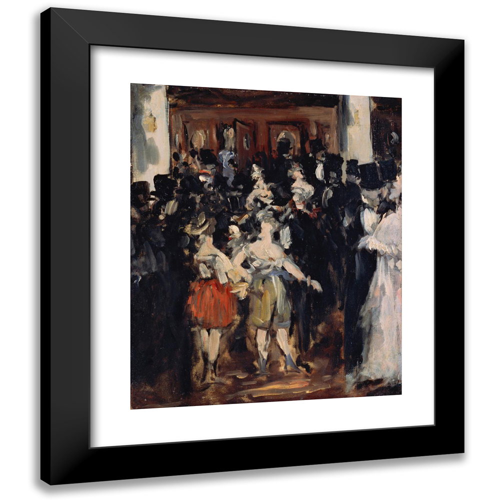 Édouard Manet 20x24 Black Modern Framed Museum Art Print Titled - Masked Ball at the Opera (1873 ...