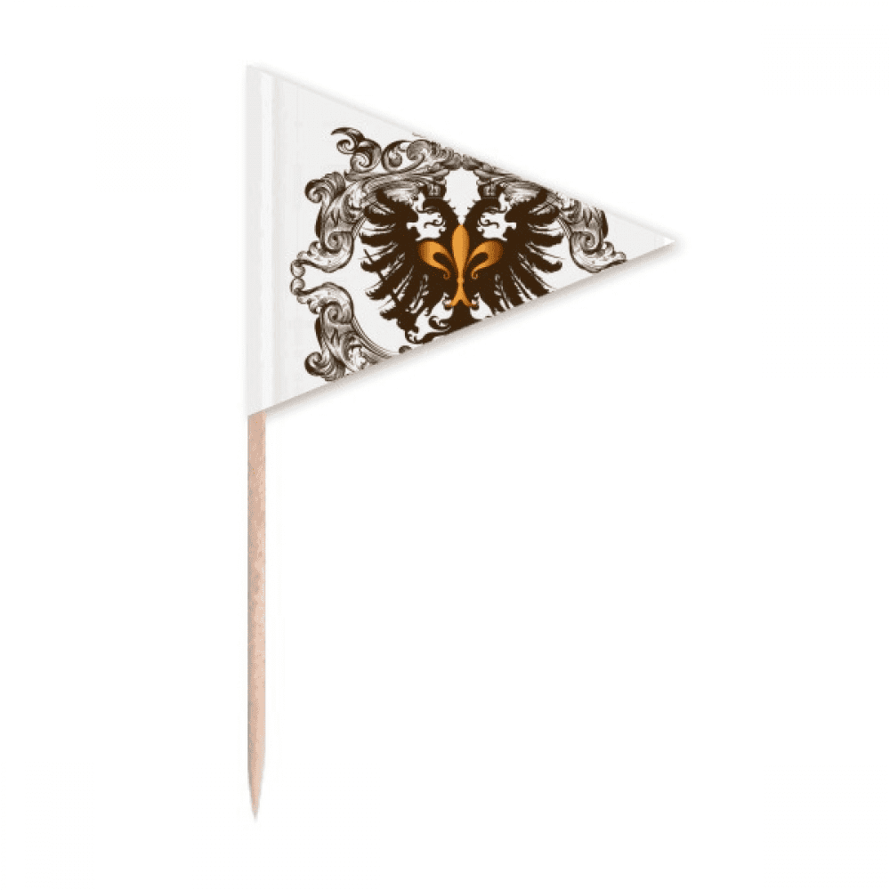 double-headed eagle emblem eu Toothpick Triangle Cupcake Toppers Flag ...