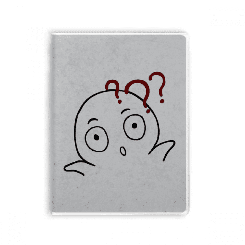 doubt black cute chat fcartoon notebook gum cover diary soft cover ...