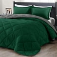 downluxe King Size Comforter Set - Dark Green and Grey King Comforter ...