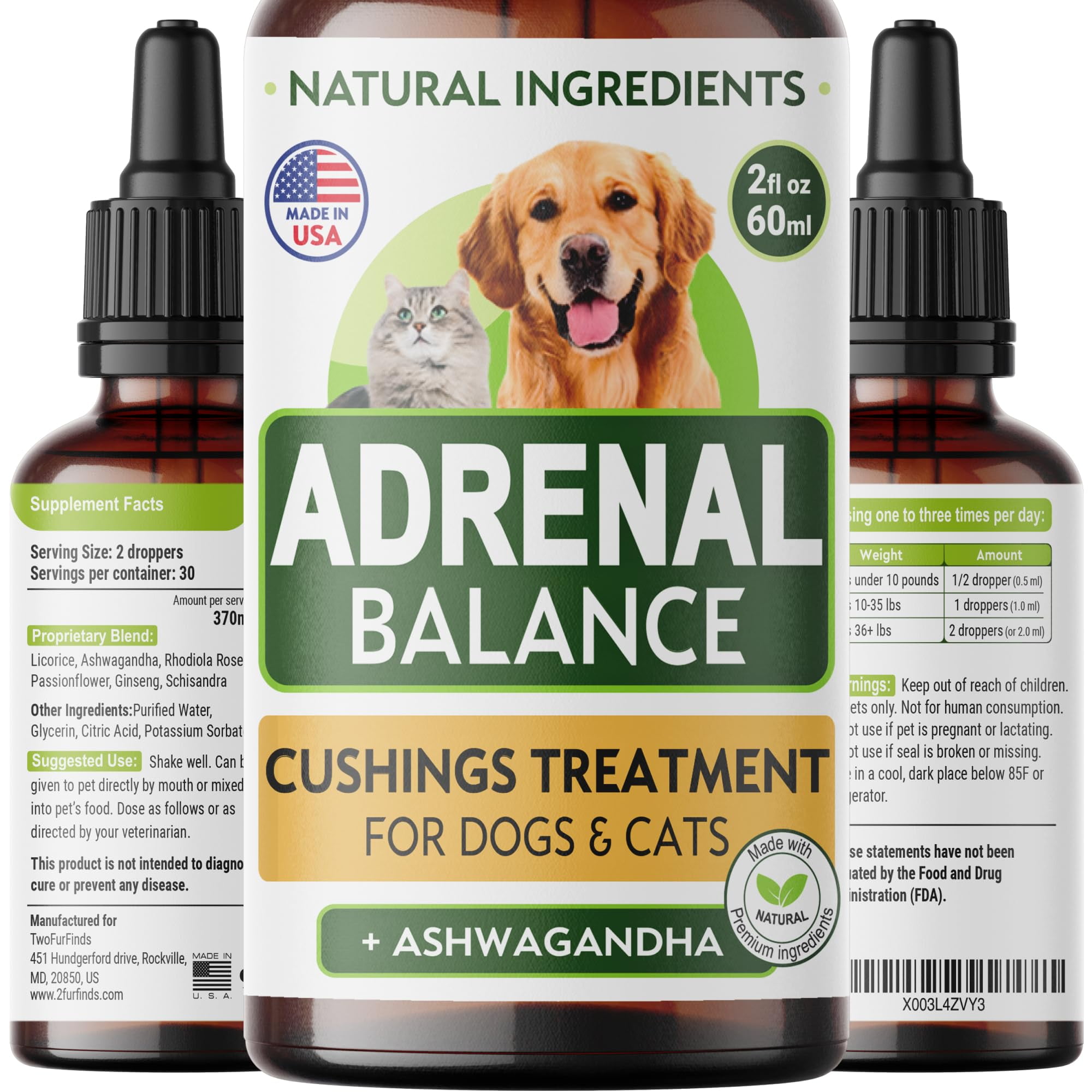 Аdrеnаl Balance for Dogs and Cats SMR- Cushings Treatment for Pets, Аdrеnаl Support w ...