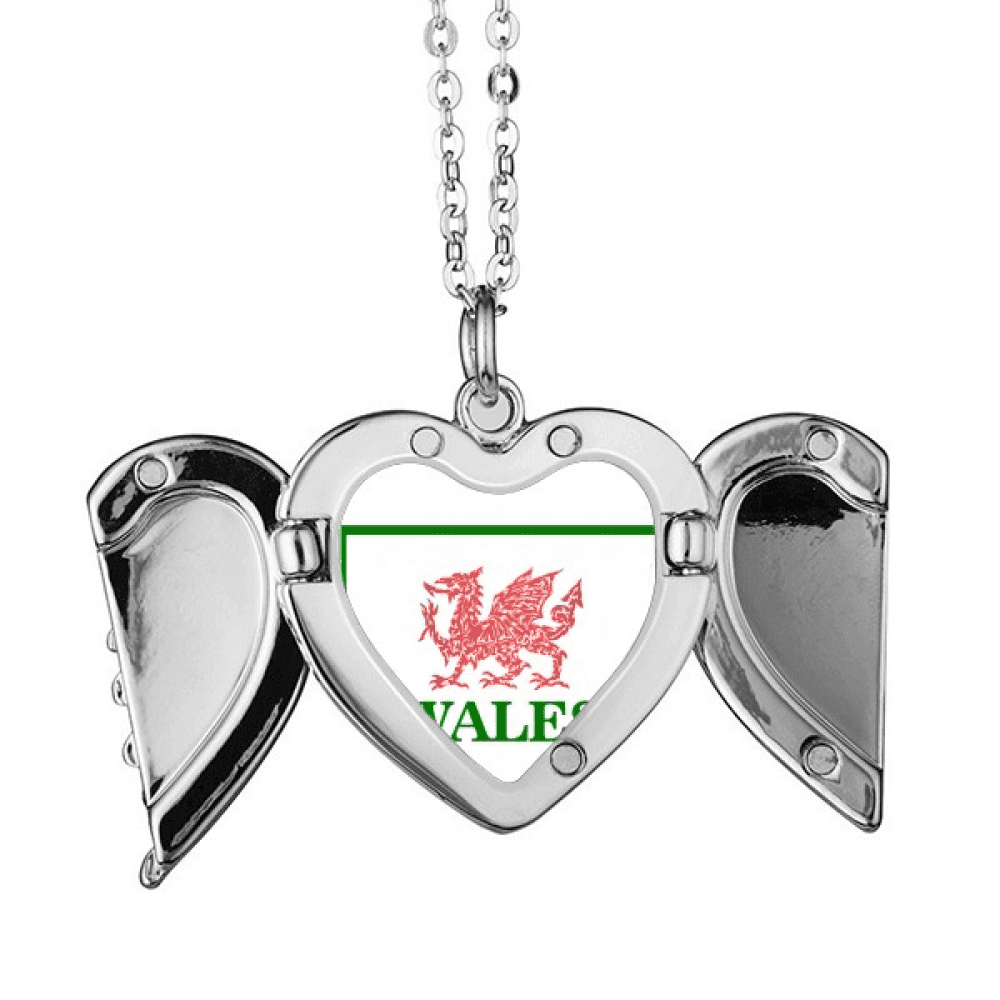 dragon flag welsh box art deco fashion angel wings necklpendant fashion ...