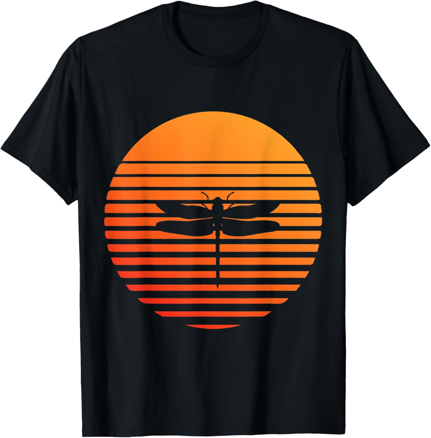 dragonfly Shadow silhouette in front of a Sun T-Shirt men and women can ...