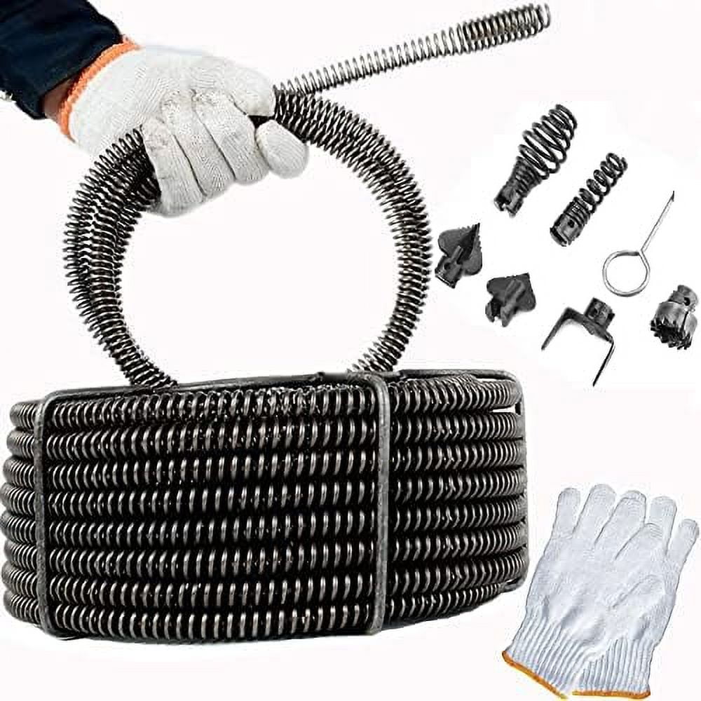 drain cleaning cable 60 feet x 5/8 inch hollow cable sewer cable drain ...