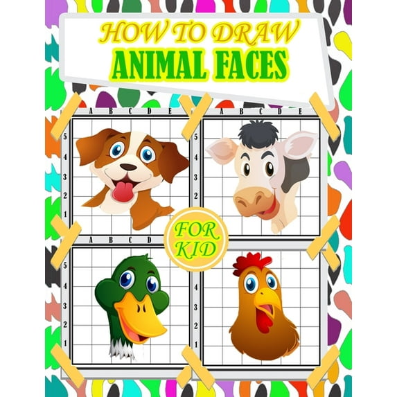 how to draw animal faces for kids: fun and cute animals faces drawing ...