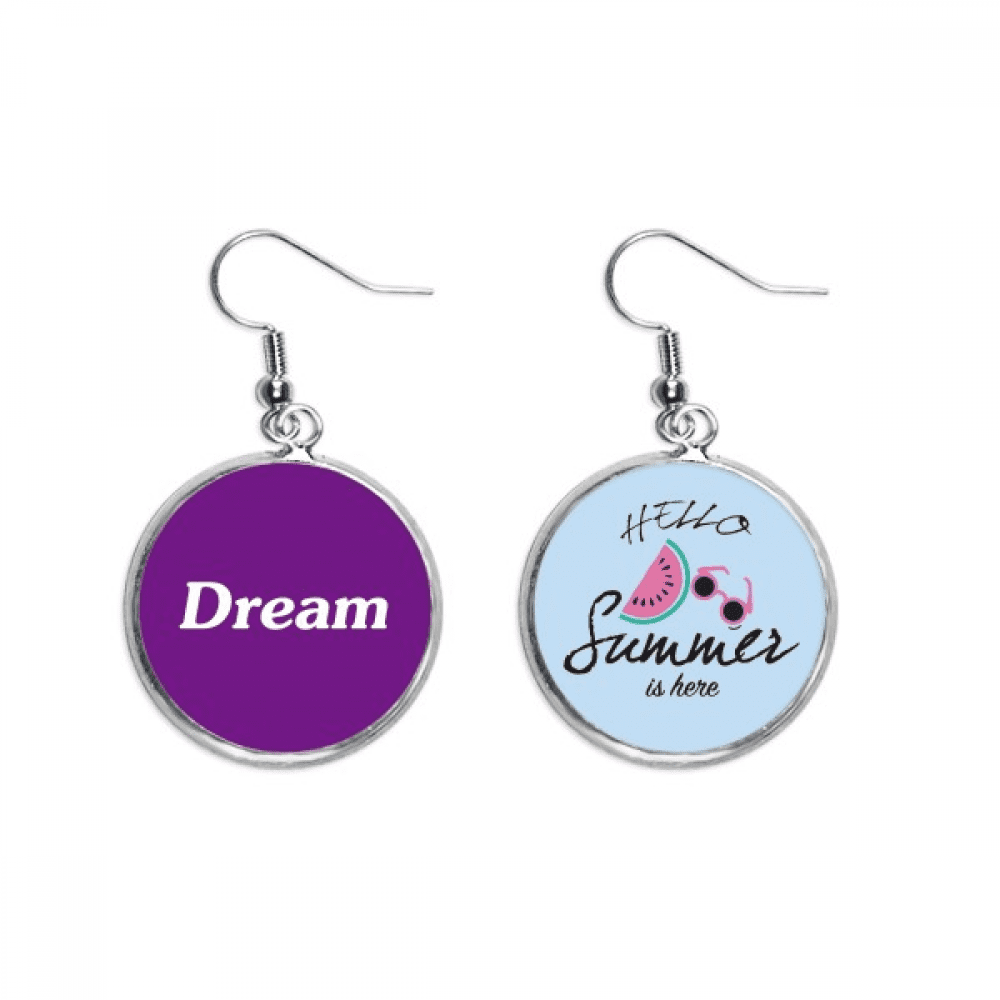 dream word inspirational quote sayings earring drop summer watermelon ...
