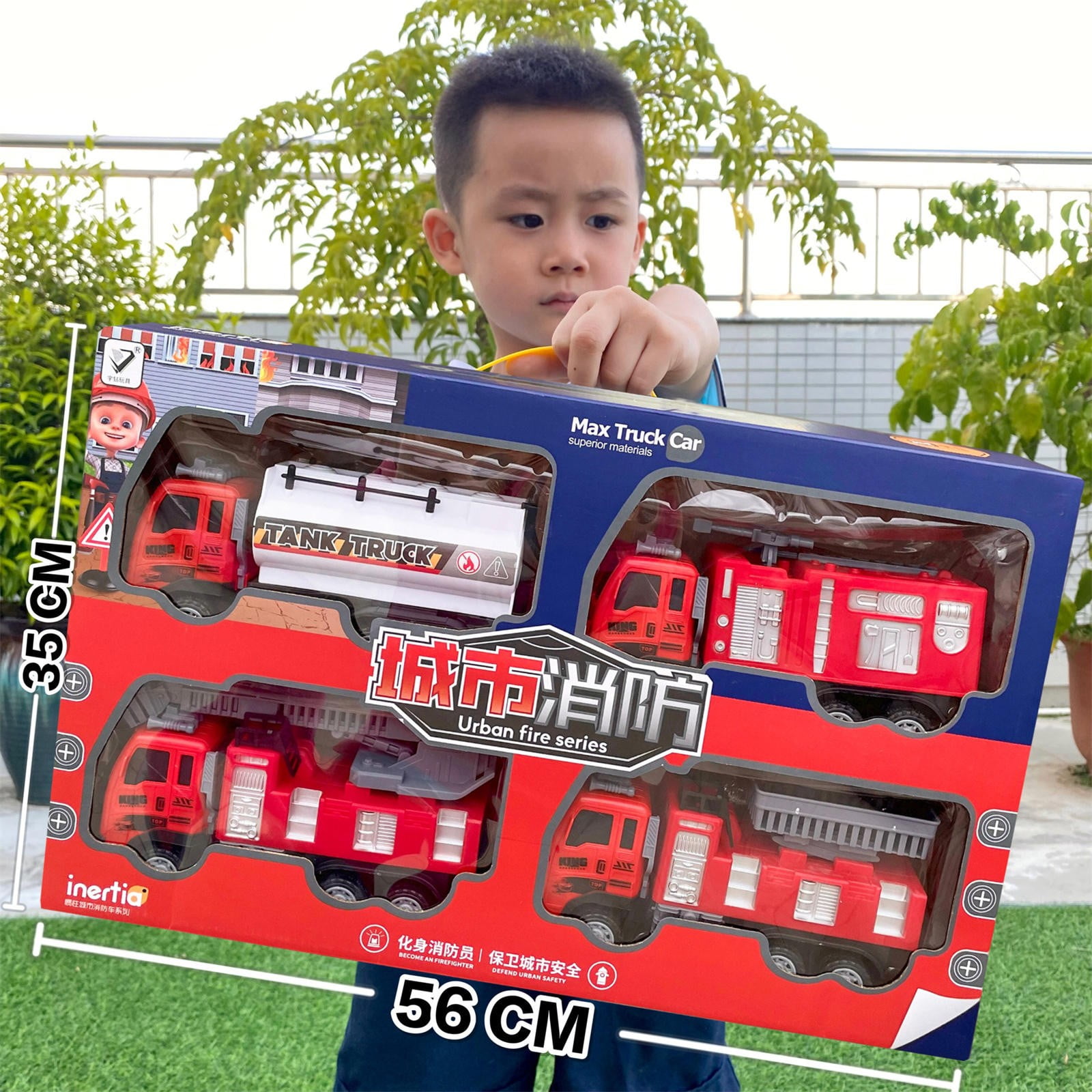 dreamlascar Clearance Fire Truck Vehicle Toy Set with Sounds and Lights ...